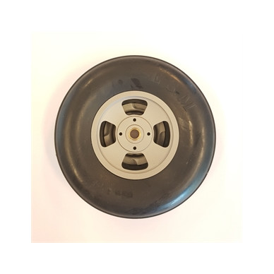 Roue maquette jante alu 4,5" + pneu caoutchouc